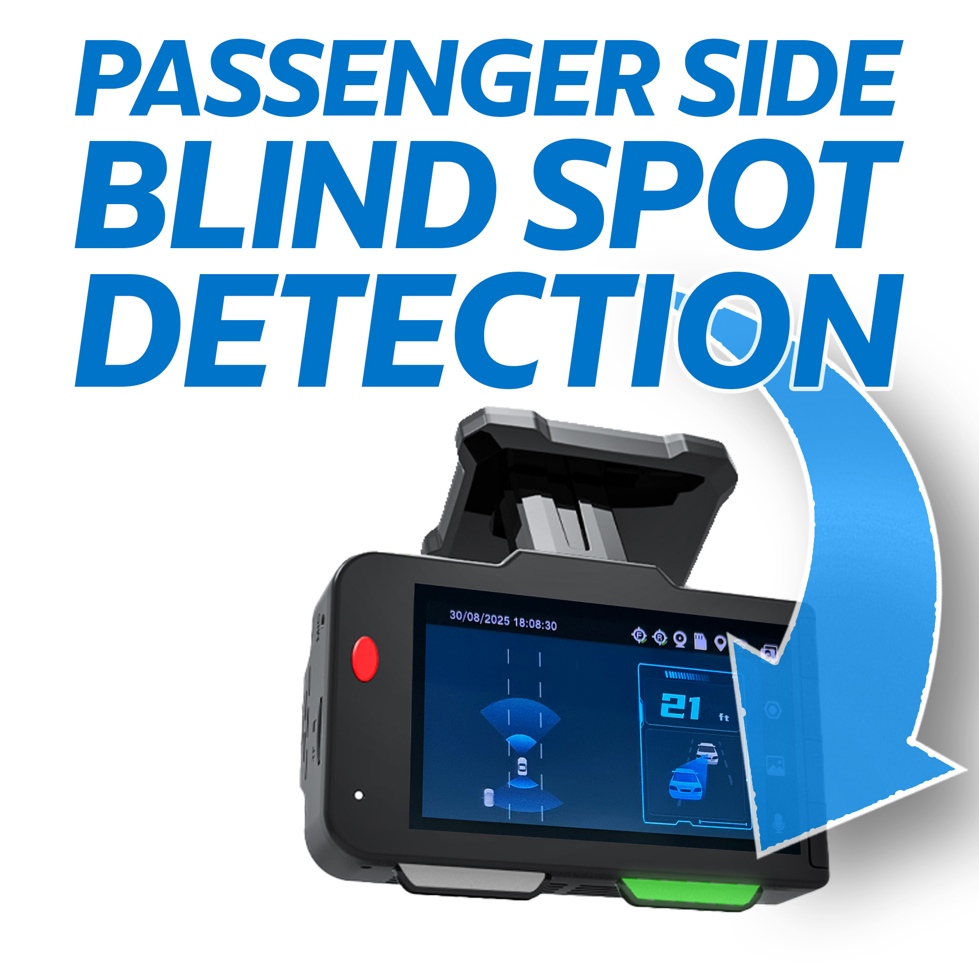 4K AI Dash Cam with Blind Spot Detection